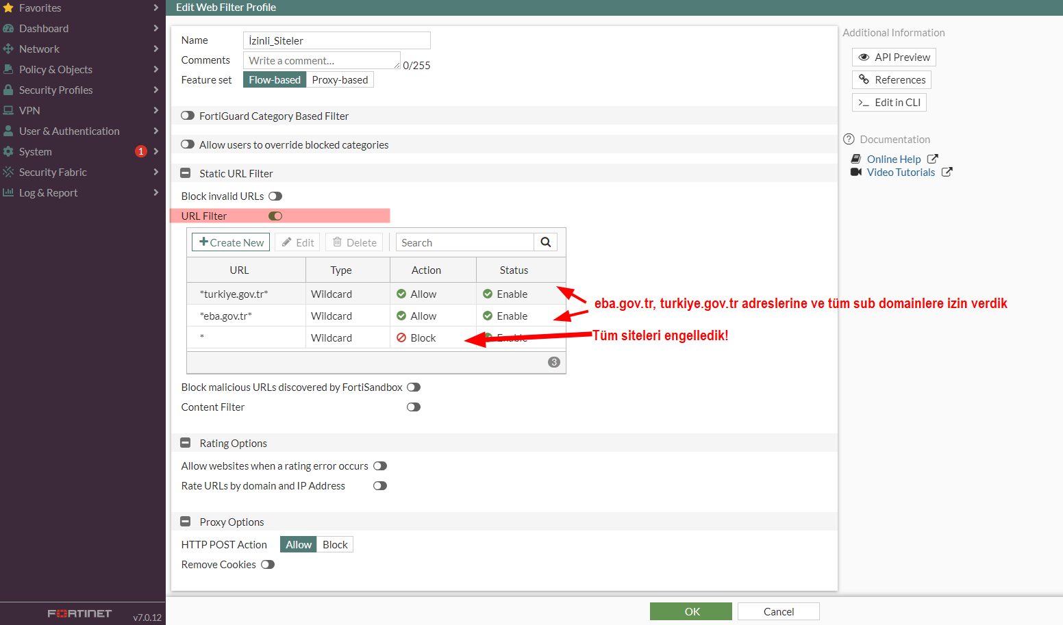 FortiGuard Web Filter Lisansı Olmadan Statik URL Filtreleme Nasıl ...